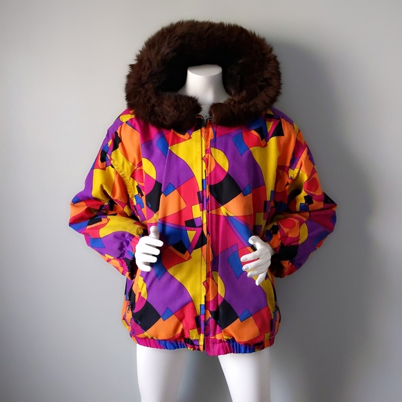 Vintage | Jackets & Coats | Hp Vtg Reversible Pucci Print Nutria Fur ...